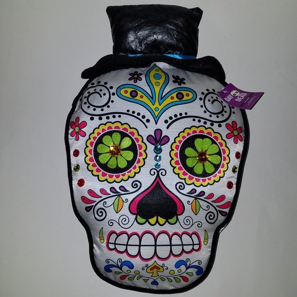 Bedding | New Day Of The Dead Decorative Pillow Plush Skull Halloween ...